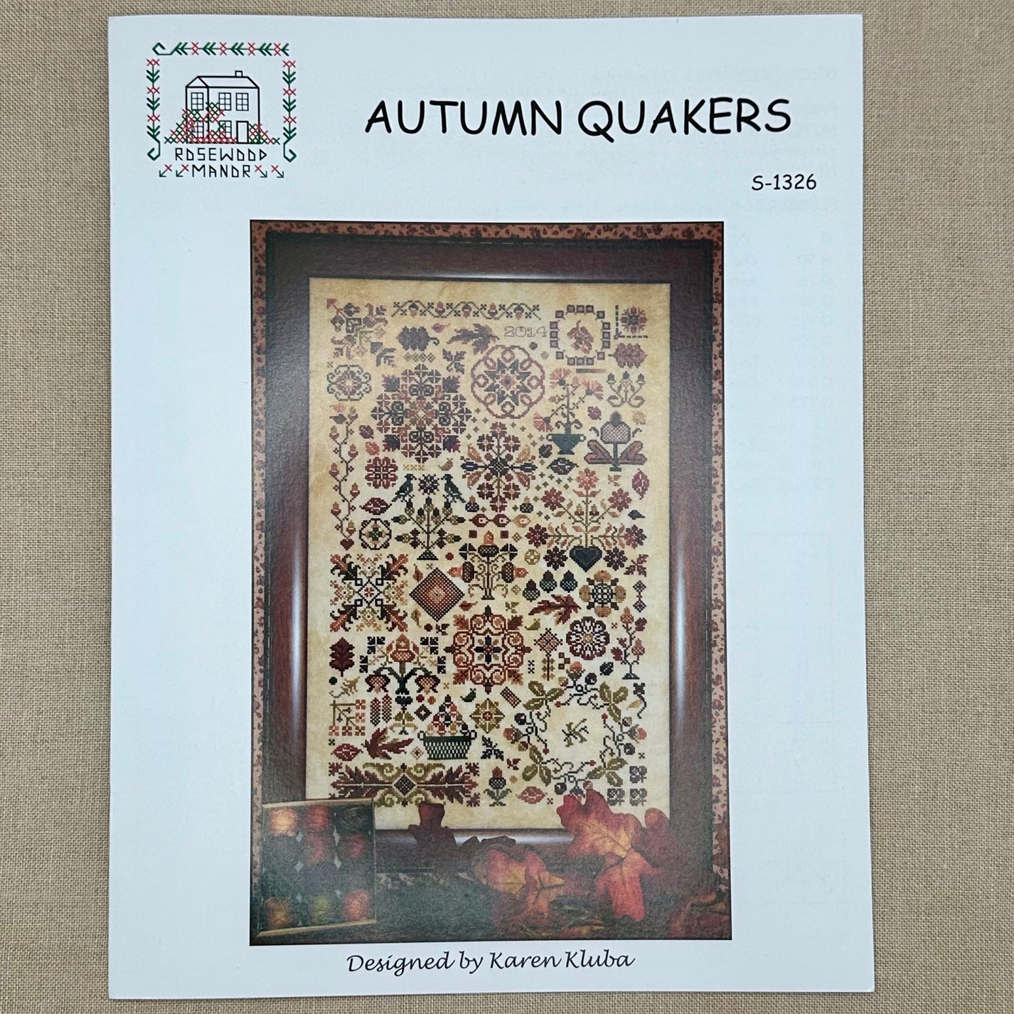Rosewood Manor - Autumn Quakers - Booklet Chart with Roxy Floss Co Con ...